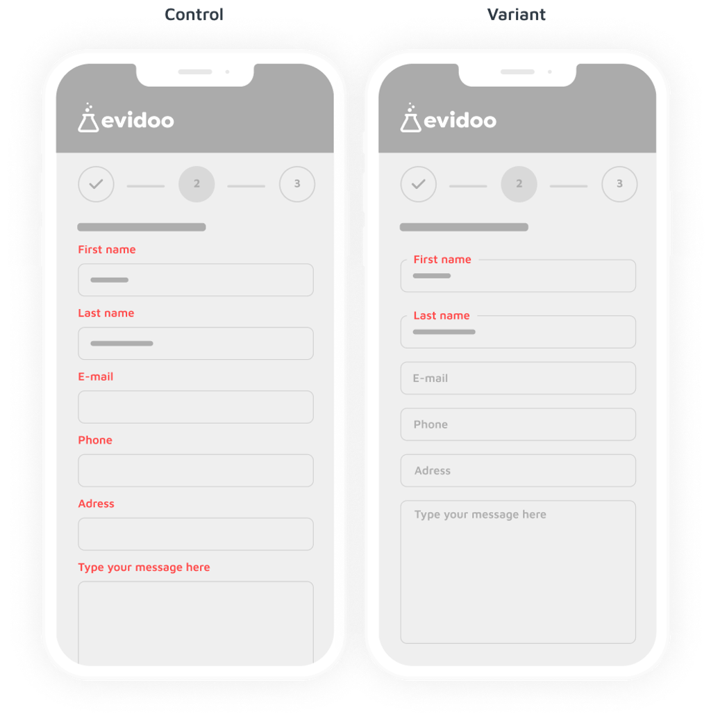 170 | Change normal labels in floating labels | Mobile